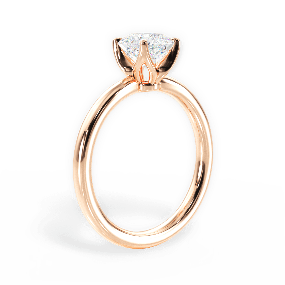 Nivea Solitaire 18kt Rose Gold Asscher Cut Engagement Ring | Ritani