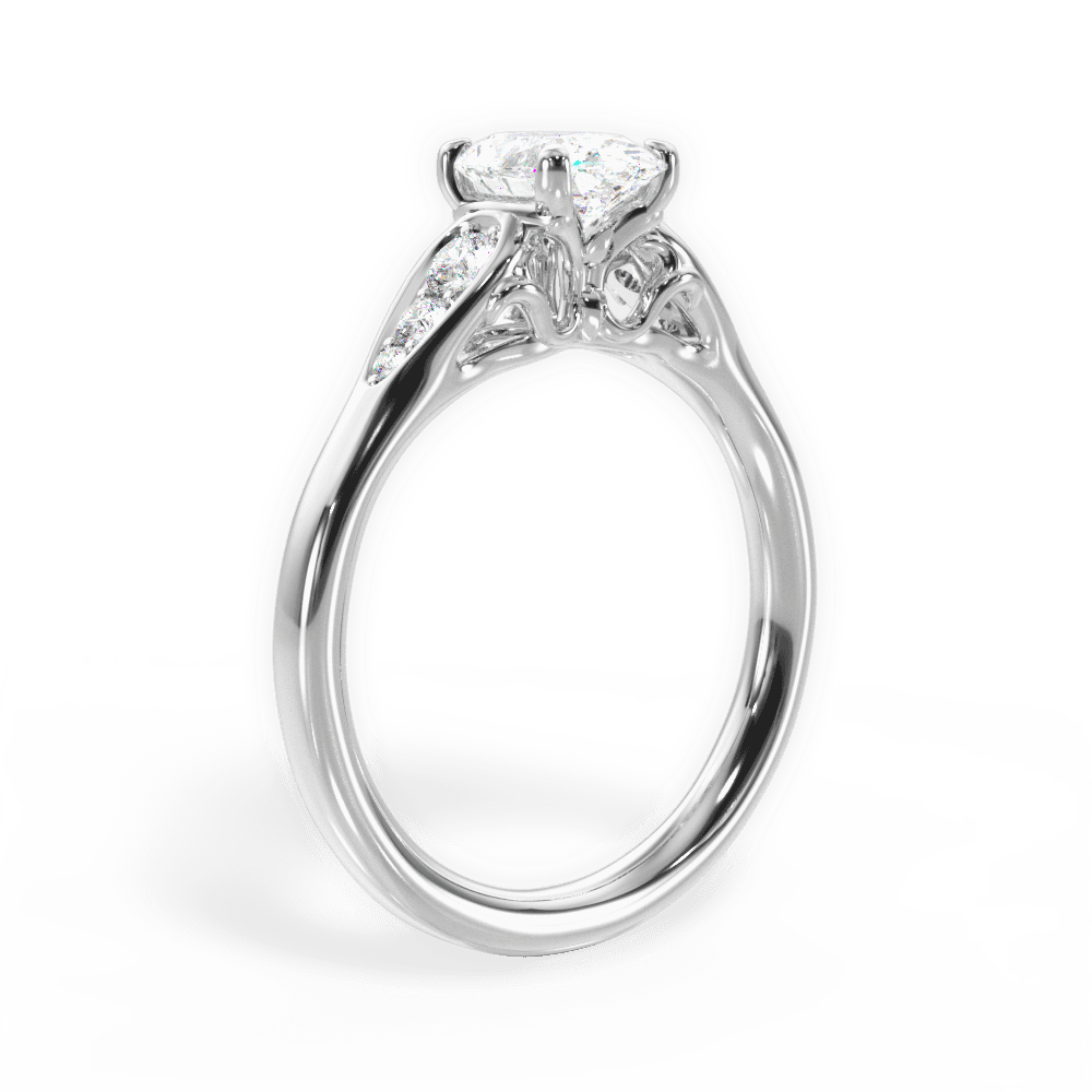 Sloan 18kt White Gold Oval Cut Engagement Ring | Ritani