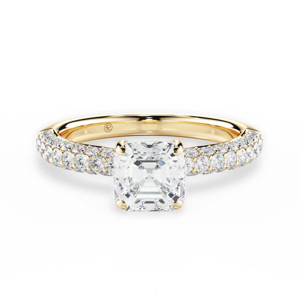 Calypso 18kt Yellow Gold Asscher Cut Engagement Ring | Ritani