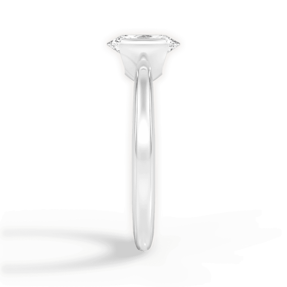 The Jaclyn Oval Cut Platinum Solitaire Semi-Bezel-Set Engagement Ring ...