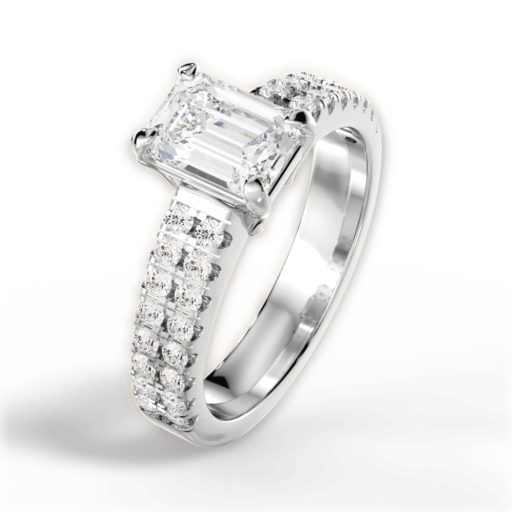 Double French-set Band Engagement Ring | Ritani