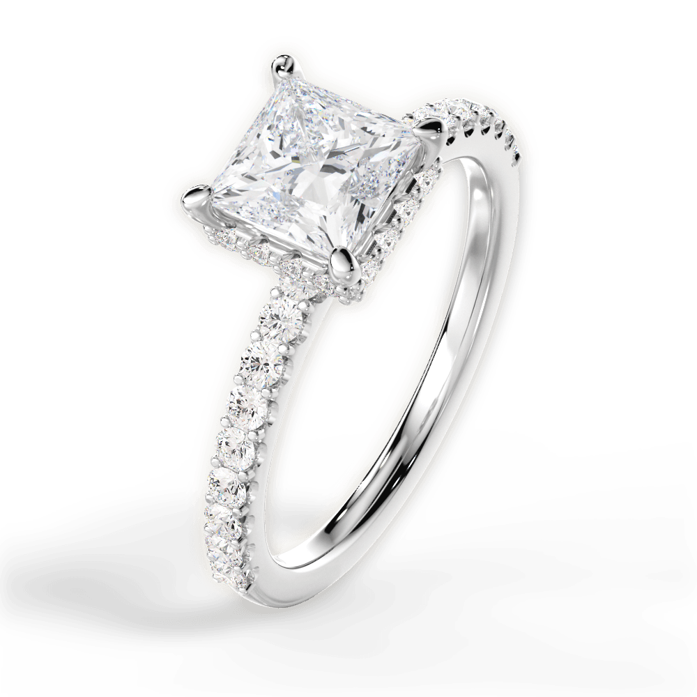 Niki 14kt White Gold Princess Cut Engagement Ring | Ritani