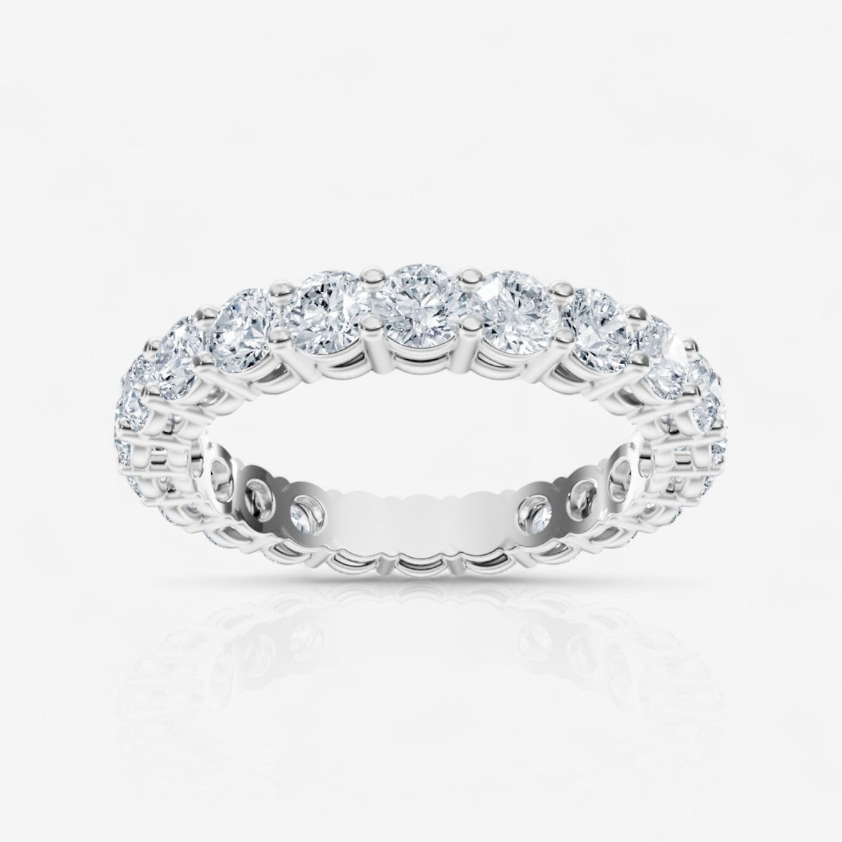 Round Shared Prong Lab-Grown Diamond Eternity Band 14kt White Gold | Ritani
