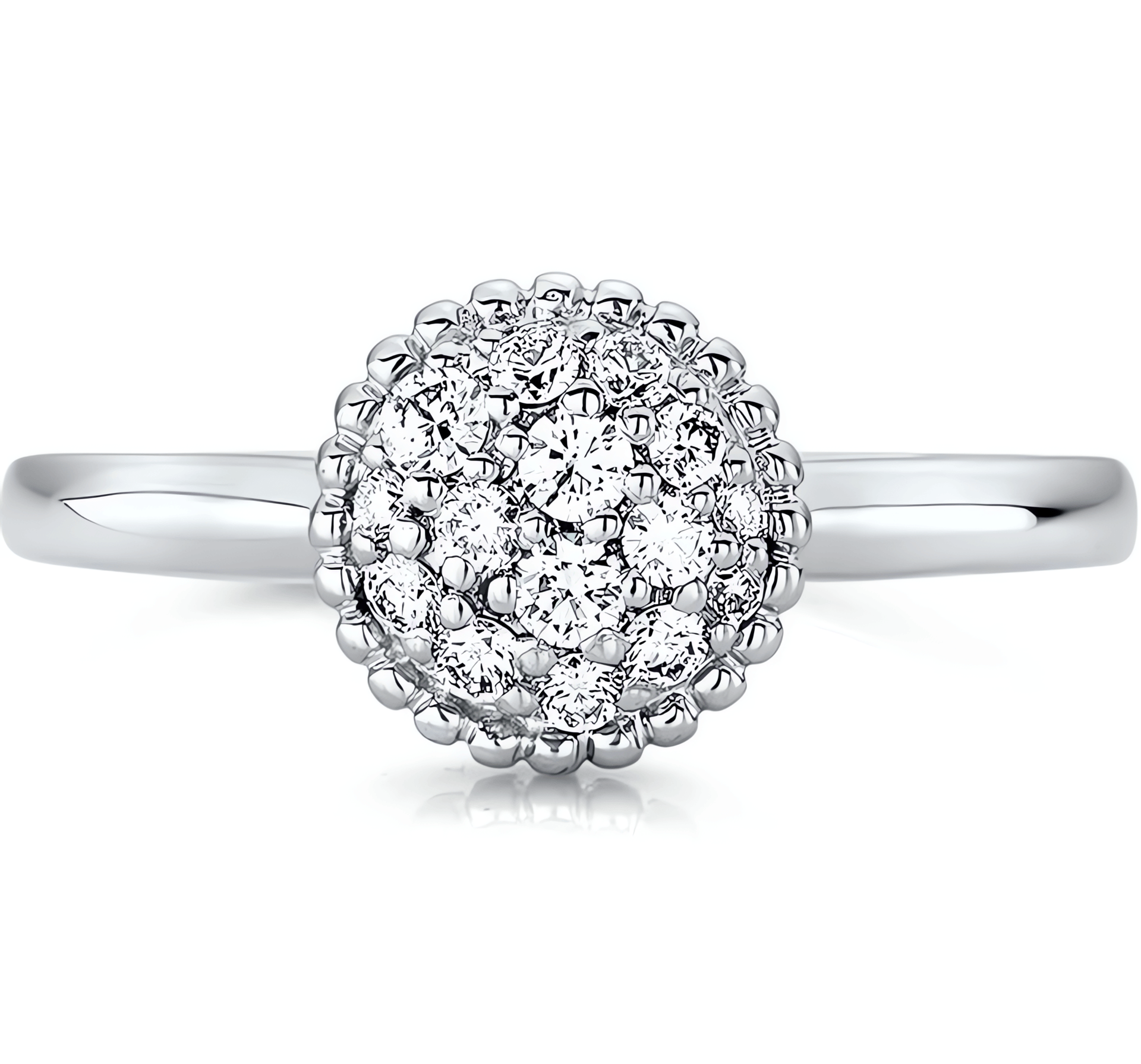 Diamond Pavé Cluster Ring 14kt White Gold | Ritani