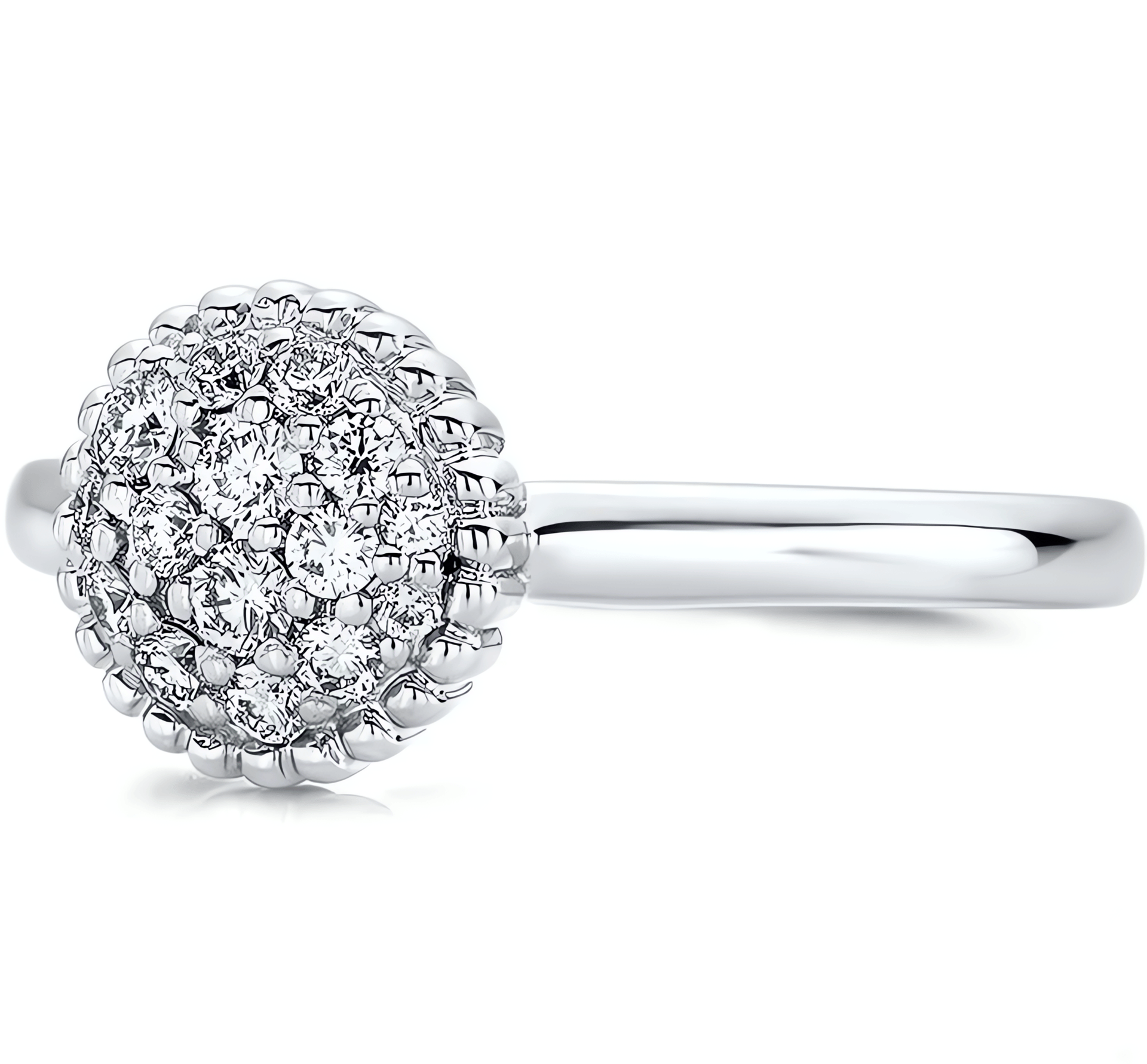 Diamond Pavé Cluster Ring 14kt White Gold | Ritani