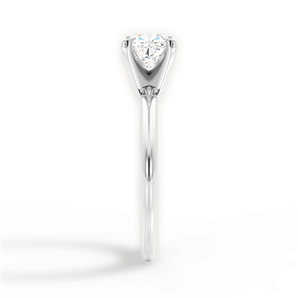 The Milena Cushion Cut 14kt White Gold Solitaire Knife-Edge Engagement ...