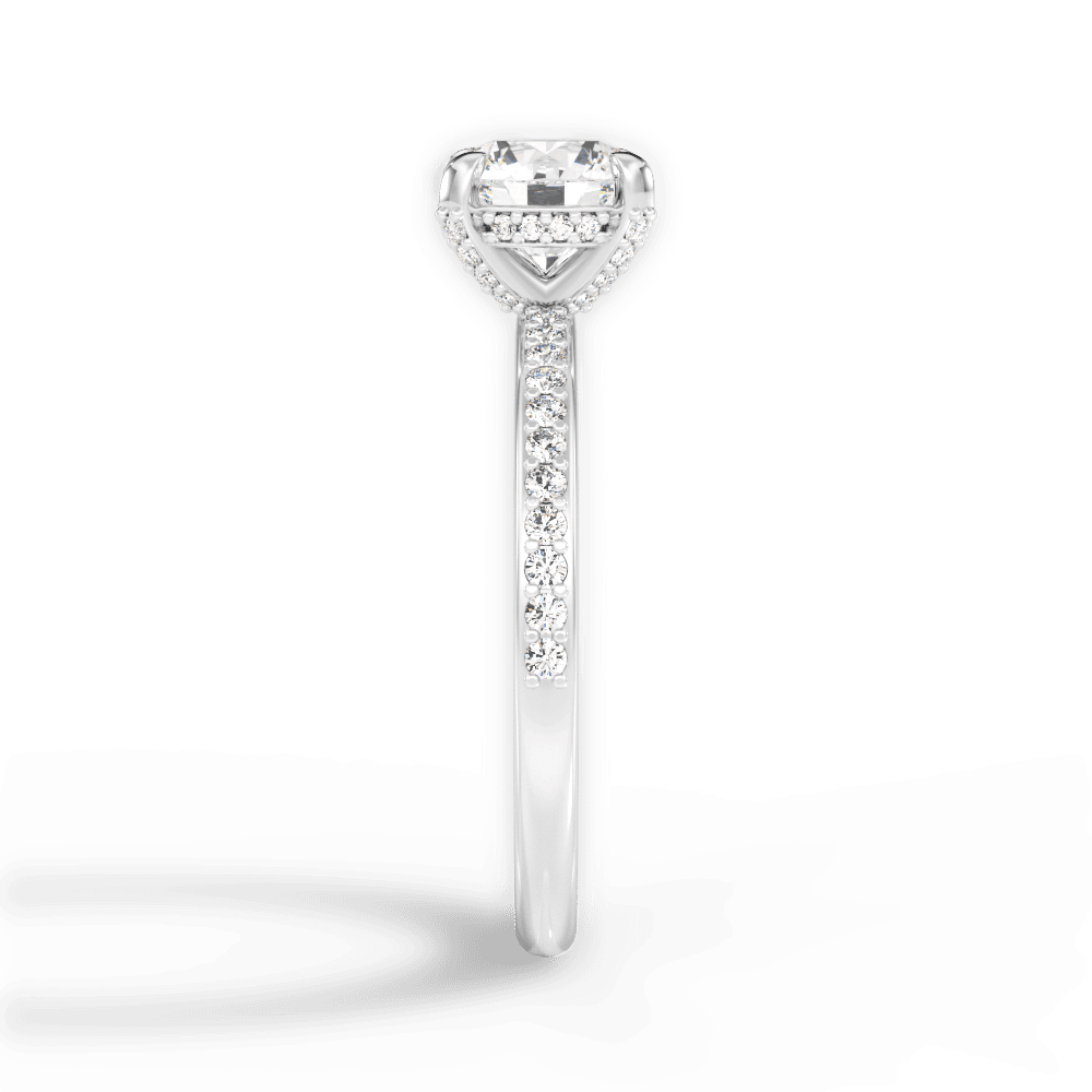 The Sara Round Cut Platinum Diamond Gallery Engagement Ring | Ritani