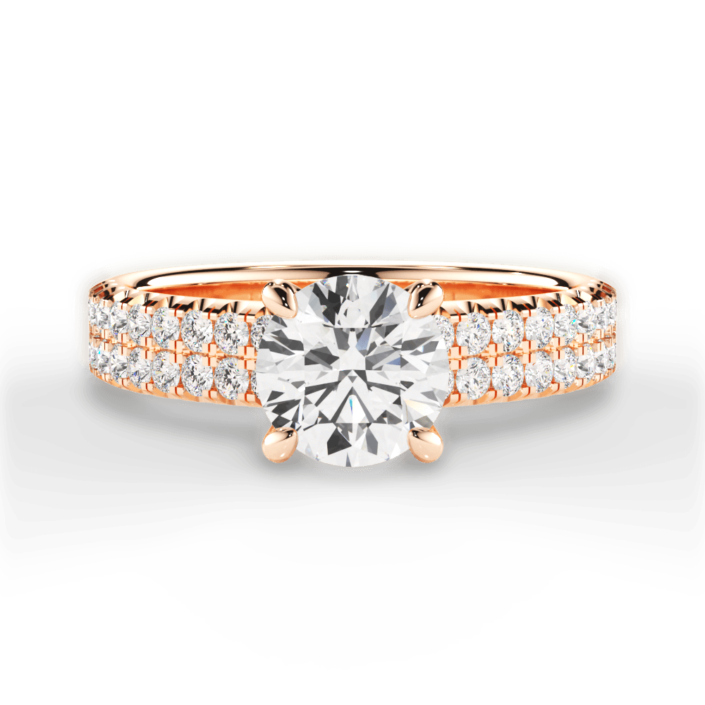 Eliana 18kt Rose Gold Round Cut Engagement Ring | Ritani