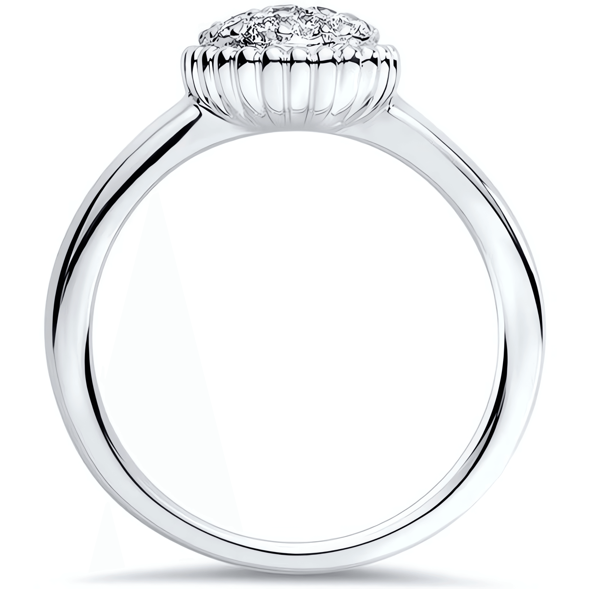 Natural Diamond Pavé Cluster Ring 14kt White Gold | Ritani