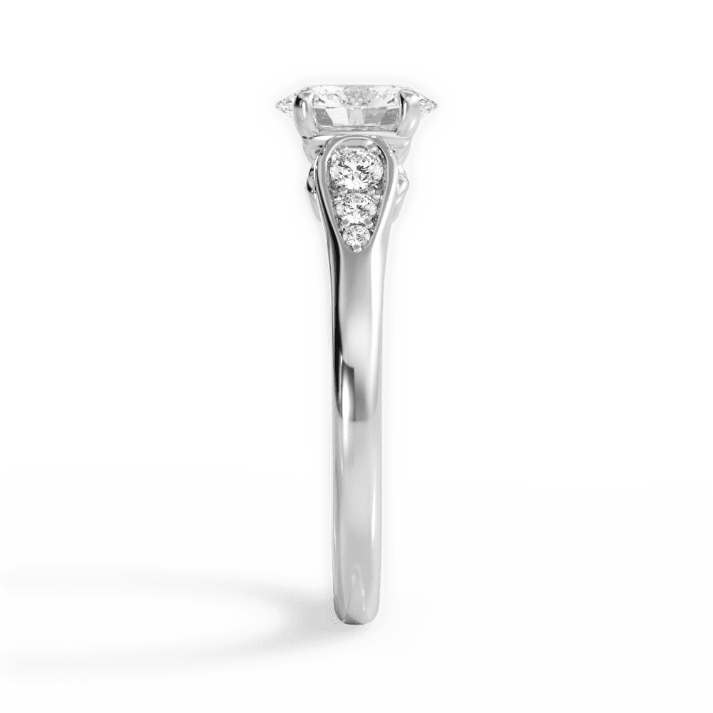 Sloan 18kt White Gold Oval Cut Engagement Ring | Ritani