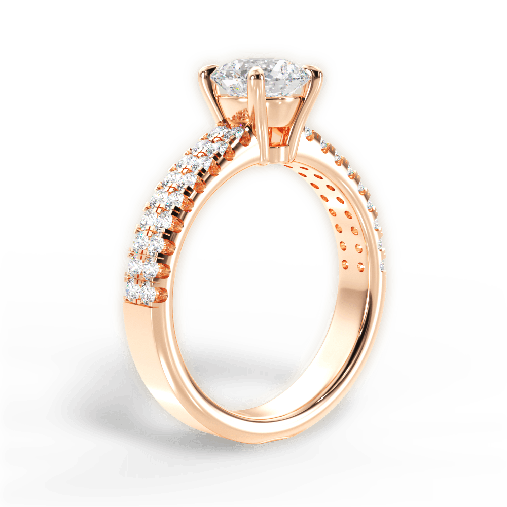 Eliana 18kt Rose Gold Round Cut Engagement Ring | Ritani