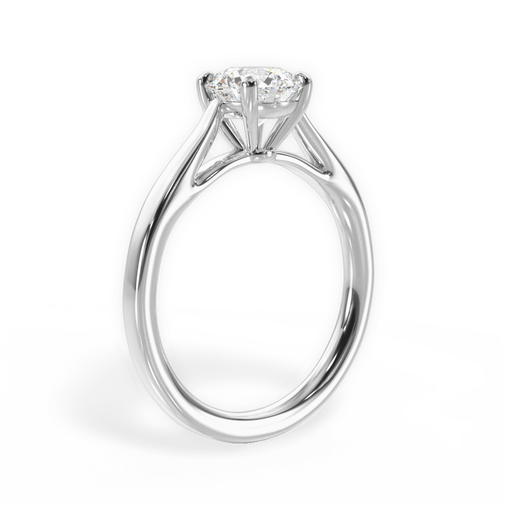 The Vera Round Cut 14kt White Gold Solitaire Engagement Ring | Ritani