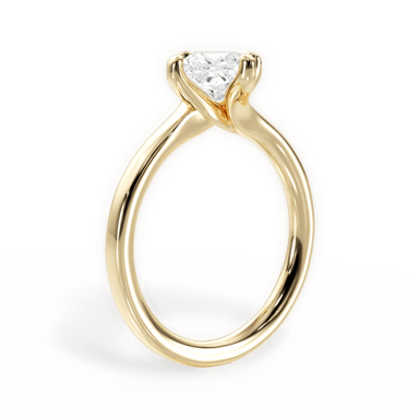 The Evelyn Princess Cut 18kt Yellow Gold Solitaire Kite Set Swirl ...