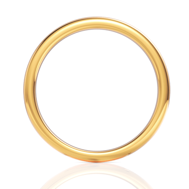 Women's 2.4mm High Polish Wedding Ring 18kt Yellow Gold | Ritani