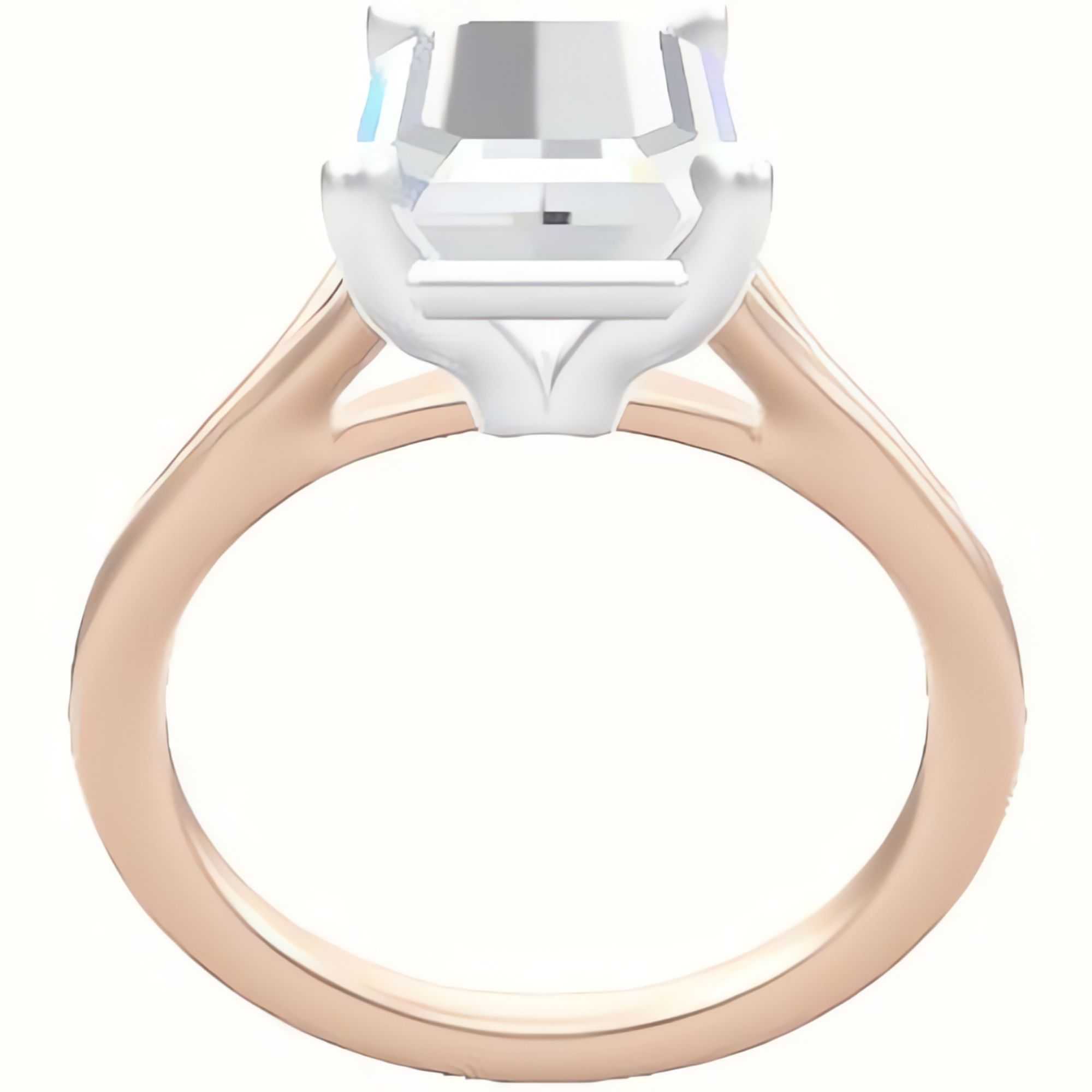 Split Cathedral Engagement Ring With Standard Four Prong Head | Ritani
