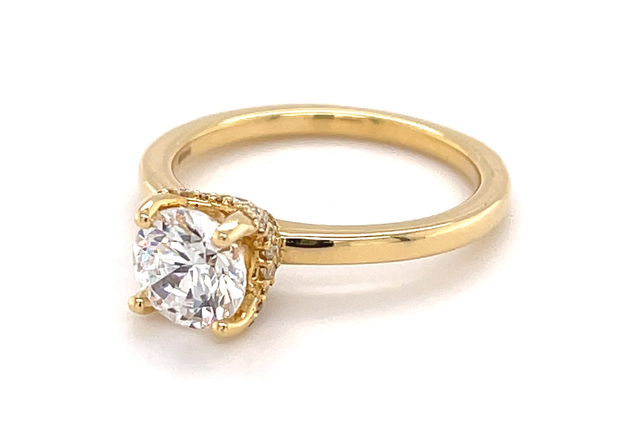Diamond Collar Solitaire Engagement Ring | Ritani