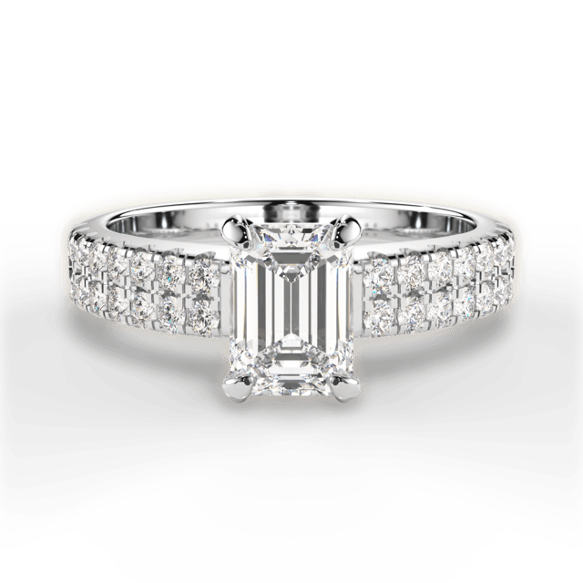 Double French-set Band Engagement Ring | Ritani