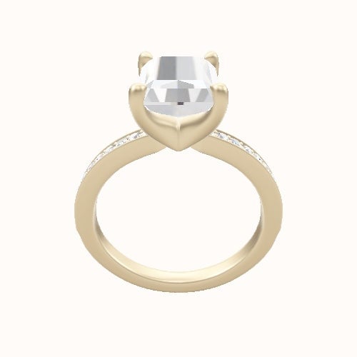 Micropave With Four Prong Head 18kt Yellow Gold | Ritani