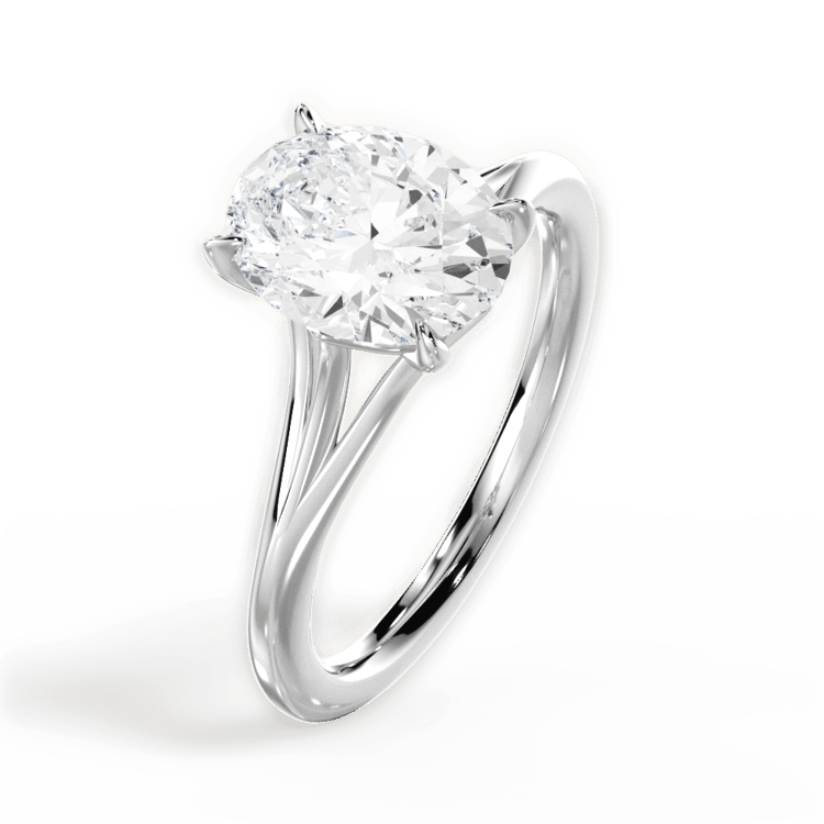 The Amata Oval Cut Platinum Four-Prong Trellis Cathedral Solitaire ...