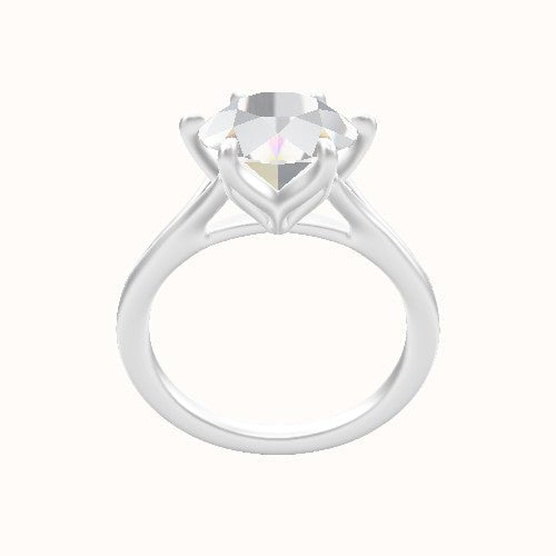 Split Cathedral With Petal Six Prong Head Platinum | Ritani